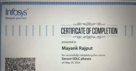Successfully Completed Sdlcsoftware Development Life Cycle
