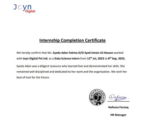 Syeda Adan Fatima On Linkedin Datascience Internshipexperience Statisticalanalysis