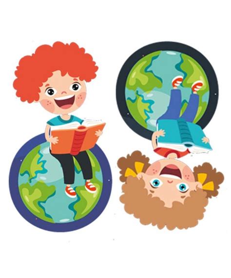 Цветен детски стикер за стена в класна стая Щастливи ученици