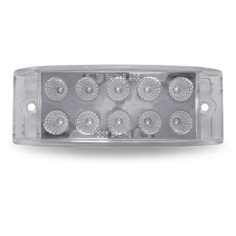 2 X 6 Red Marker Rectangular Led Light 10 Diodes