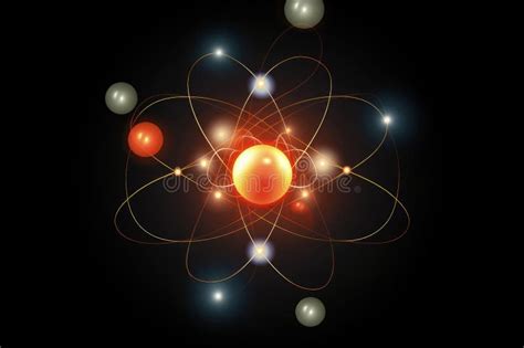 Atomic Nucleus Electrons Neutrons Protons Model Shows That An Atom Is