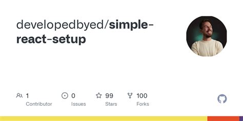 github developedbyed simple react setup