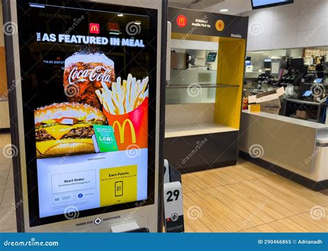 Self Ordering Kiosks At A Mcdonald S Restaurant Editorial Image Image