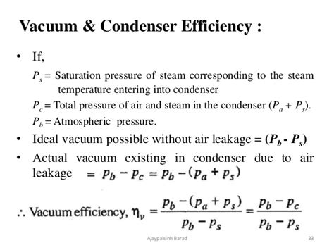 Condenser Efficiency Calculation Domsociety