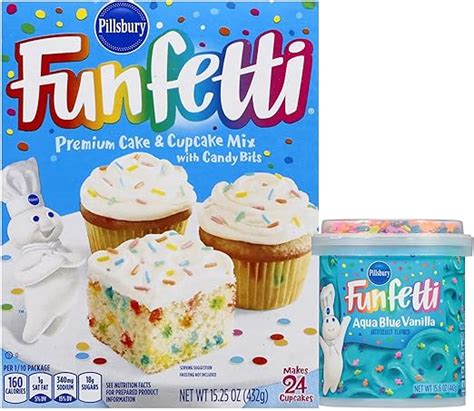 Pillsbury Birthday Bundle Funfetti Cake Mix And Aqua Blue