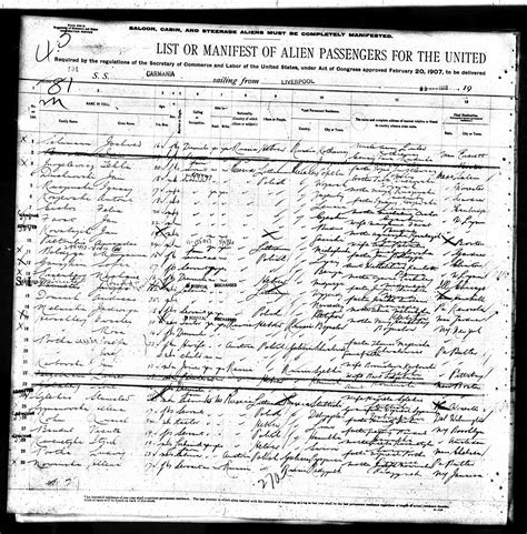 Forum Polishorigins View Topic Antoni Koszewski 1910 Ship Manifest Line 6