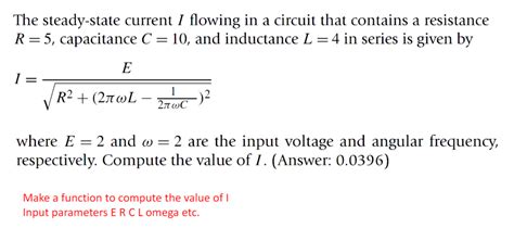 The Steady State Current I Flowing In A Circuit That Chegg Com