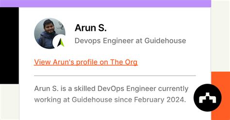 arun s devops engineer at guidehouse the org
