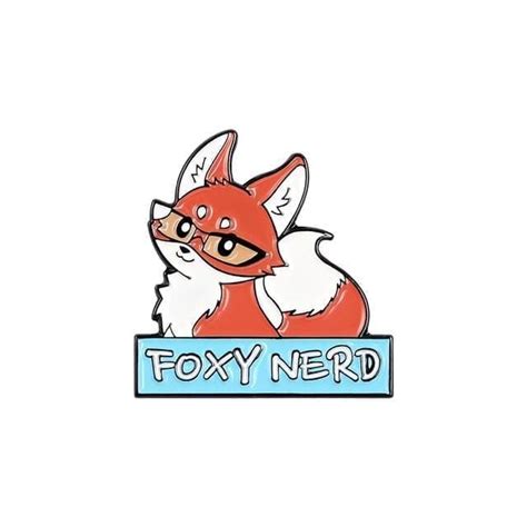 Cute Foxy Nerd Enamel Pin Distinct Pins Cute Foxy Nerd Enamel Pin Distinct Pins