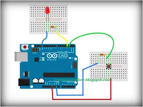 interfacing button and led blinking using button