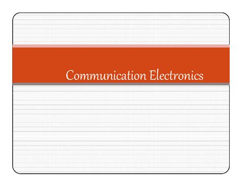 Modulation And Need For Modulation Communication Electronics Modulation ⚫ Modulation Means To