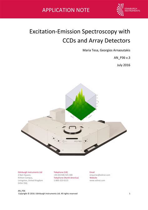 pdf excitation emission spectroscopy with ccds and array detectors