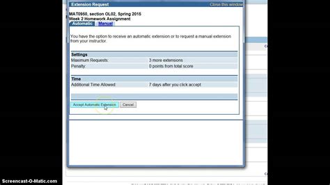 Extension Request In Webassign Youtube