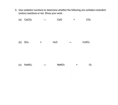 Solved Use Oxidation Numbers To Determine Whether The Chegg Com