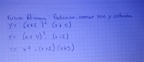 Funcion Polinomica Factorizar Marcar Raiz Y Ordenada Por Favor Es
