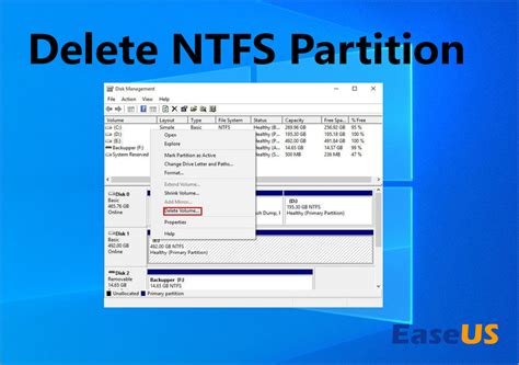 How To Delete Ntfs Partition On Windows 111087 Easeus
