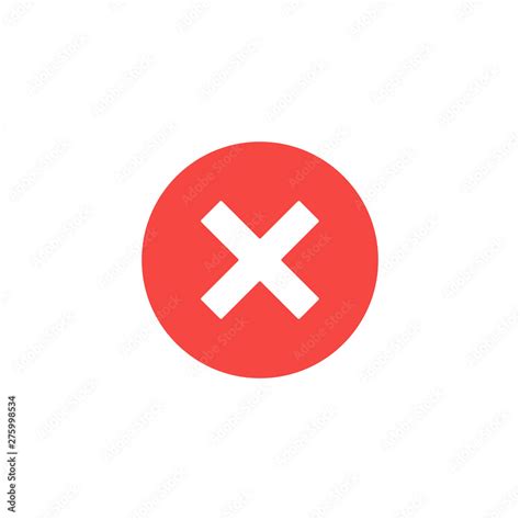Cross Mark Icon Red X Mark Symbol Vector Cross Icon Stock Vector