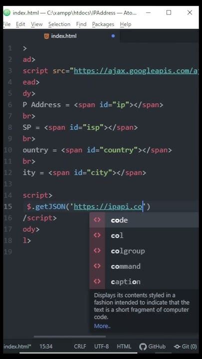 Get Ip Address Information Html Javascript Youtube