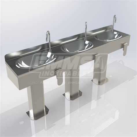 Lavamano Triple Con Pedestal