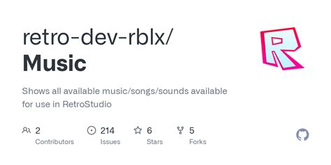 GitHub Retro Dev Rblx Music Shows All Available Music Songs Sounds Available For Use In