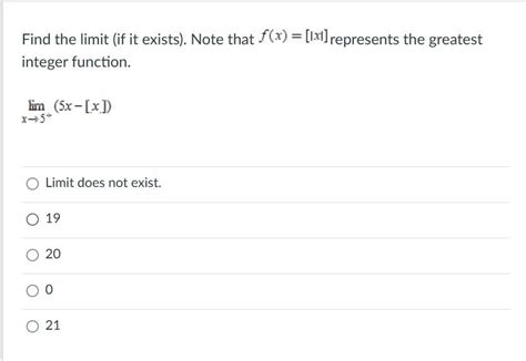 Solved Determine The Following Limit Hint Use The Graph Chegg