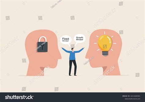 Comparison Between Fixed Mindset Vs Growth Stock Vector Royalty Free 2211426581 Shutterstock
