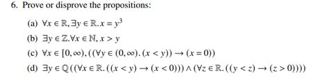 Solved 6 Prove Or Disprove The Propositions A Chegg Com