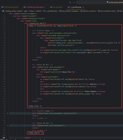 Blog Development And Profile Management Using Codeigniter4 Part 5 Profile Page Setup
