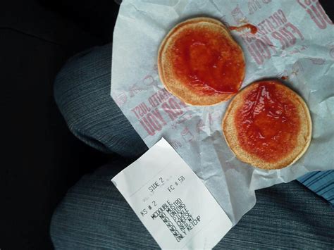 Ordered A Mcdouble Ketchup Only Didnt Realize I Had To Specify I