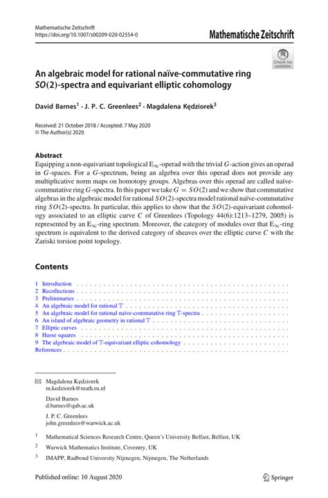 Pdf An Algebraic Model For Rational Naïve Commutative Ring So2