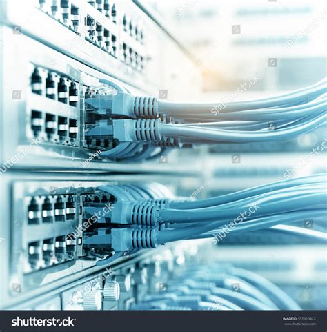 Powerpoint Template Telecommunication Ethernet Cable On Network