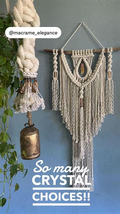 Crystals Hanging In Your Macrame Macrame Patterns Tutorials Macrame