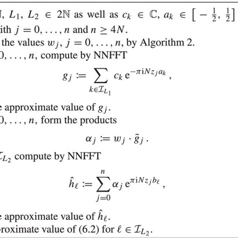 Fast Computation Of The Coefficients Wk Download Scientific Diagram