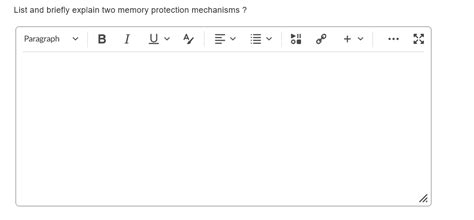 Solved List And Briefly Explain Two Memory Protection Chegg