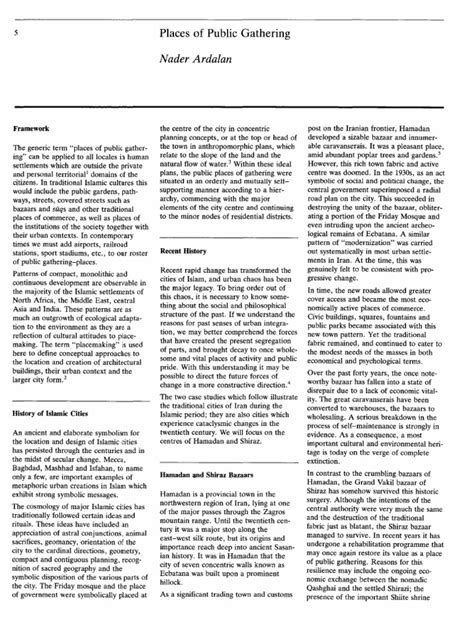 Placespublicgatheringinislam Nader Ardalan Pdf Pdf