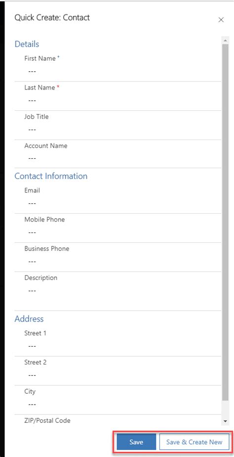New Features Dynamics 365 Crm Business Central Quick Create