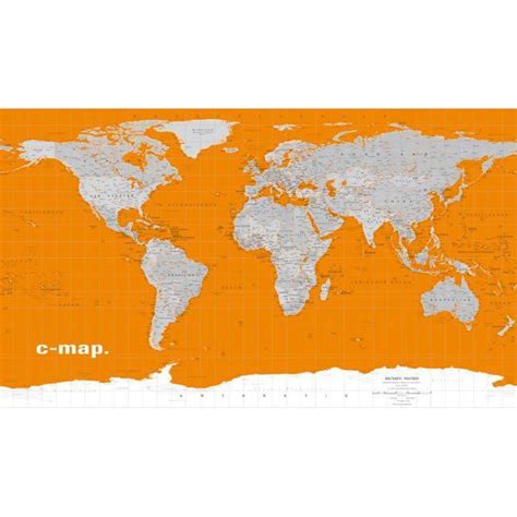 Columbus C Map Weltkarte Orange