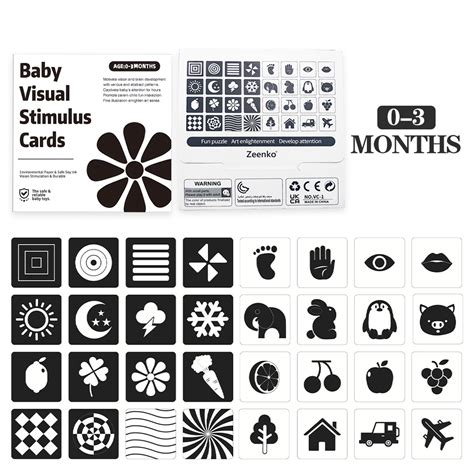 Jual Kyopta High Contrast Visual Card Kartu Pintar Stimulasi Visual Bayi Montessori Toys 0 3thn