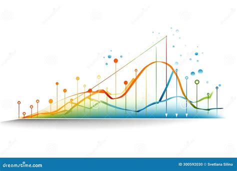 line graph of income growth timeline arrows indicate the direction of