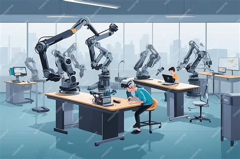 Premium Photo Robotics Lab Students Testing And Refining Robotic Limb