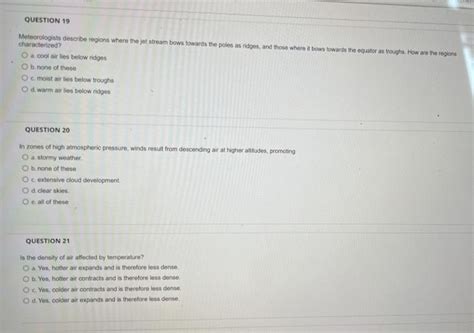 Solved Meteorologists Describe Regions Where The Jot Stream Chegg Com