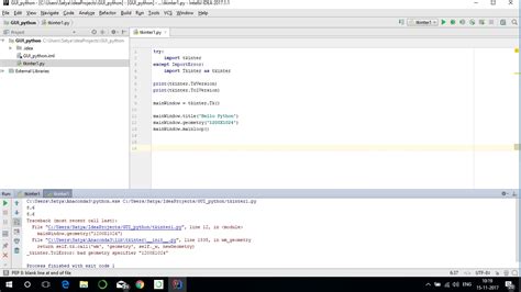 Tkinter While Executing The Below Code Getting An Error Bad Geometry