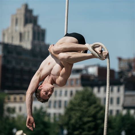 Contemporary Aerial Performer Astonishing Rope Act