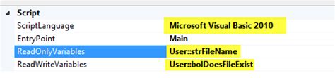 SSIS Script TaskDoes File Exists Part Mitchellsql