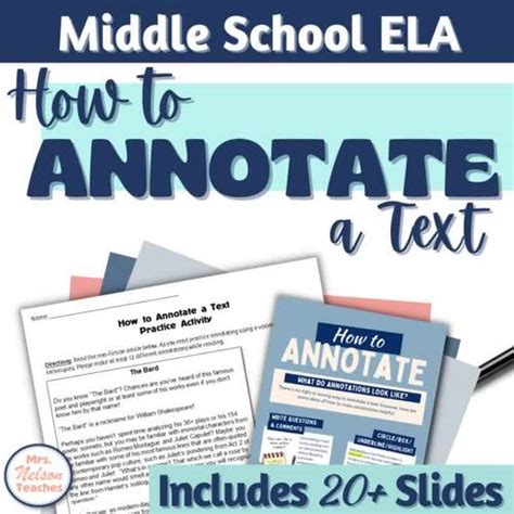 How To Annotate A Text Activity By Mrs Nelson Teaches TPT