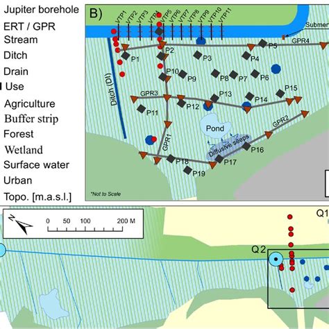 estimated peat layer thickness in the wetland interpolation of gpr