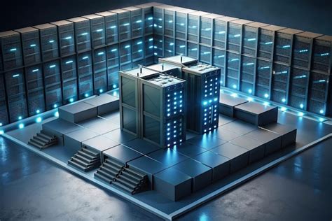 Premium Photo Modern Data Center And Network Infrastructure Solutions