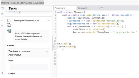 solved opening files and performing file input in java m