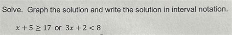 Solved Solve Graph The Solution And Write The Solution In
