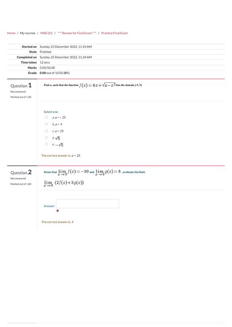 practice final exam 1 home my courses mae101 review for final exam practice